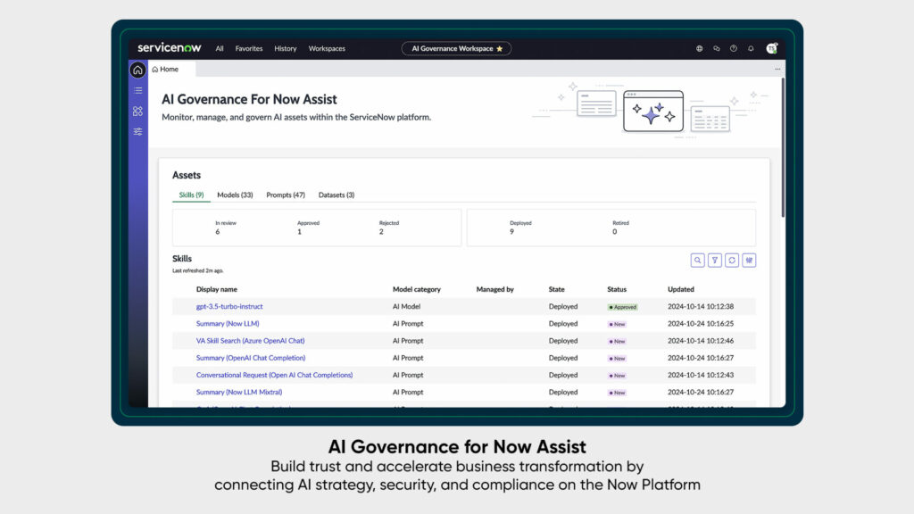 ServiceNow adds new governance capabilities to Now Assist platform ...